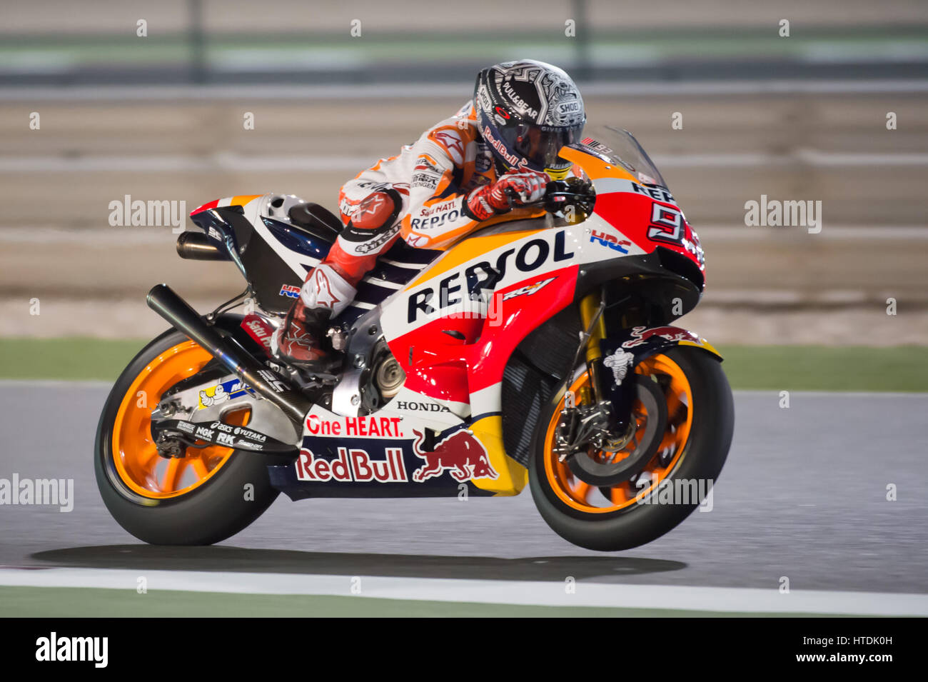Losail Circuit, Qatar. 10th March 2017. Marc Marquez who rides for ...