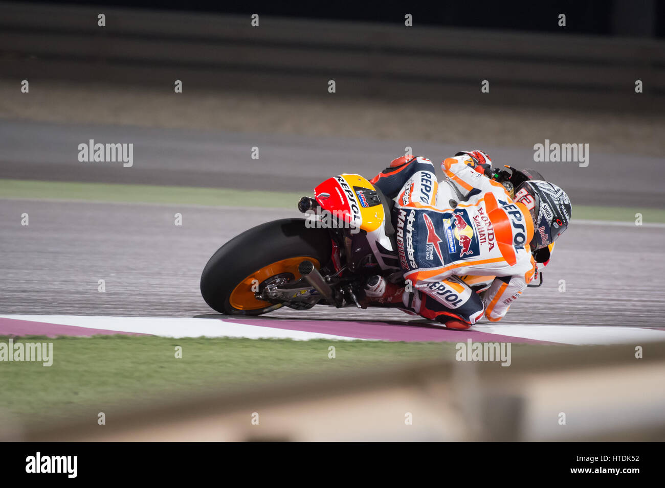Losail Circuit, Qatar. 10th March 2017. Marc Marquez who rides for ...