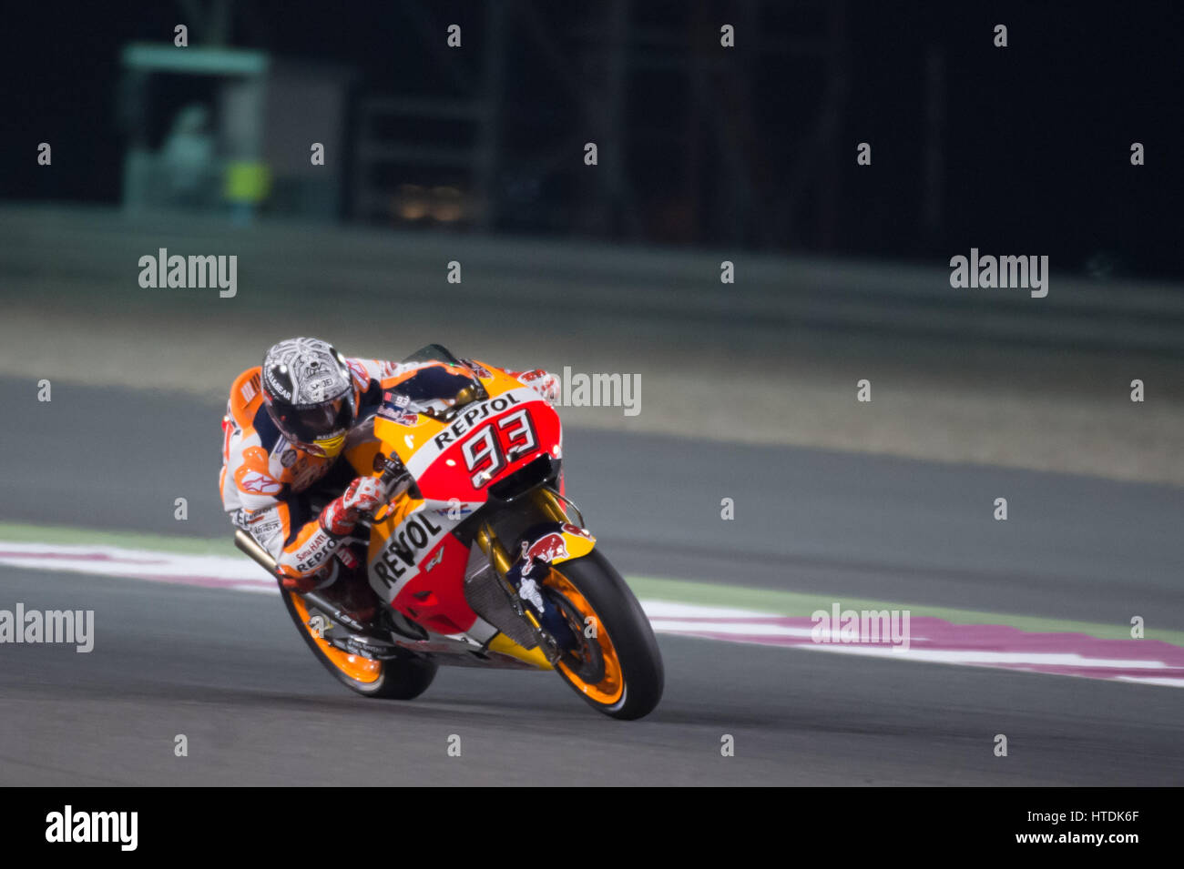 Losail Circuit, Qatar. 10th March 2017. Marc Marquez who rides for ...