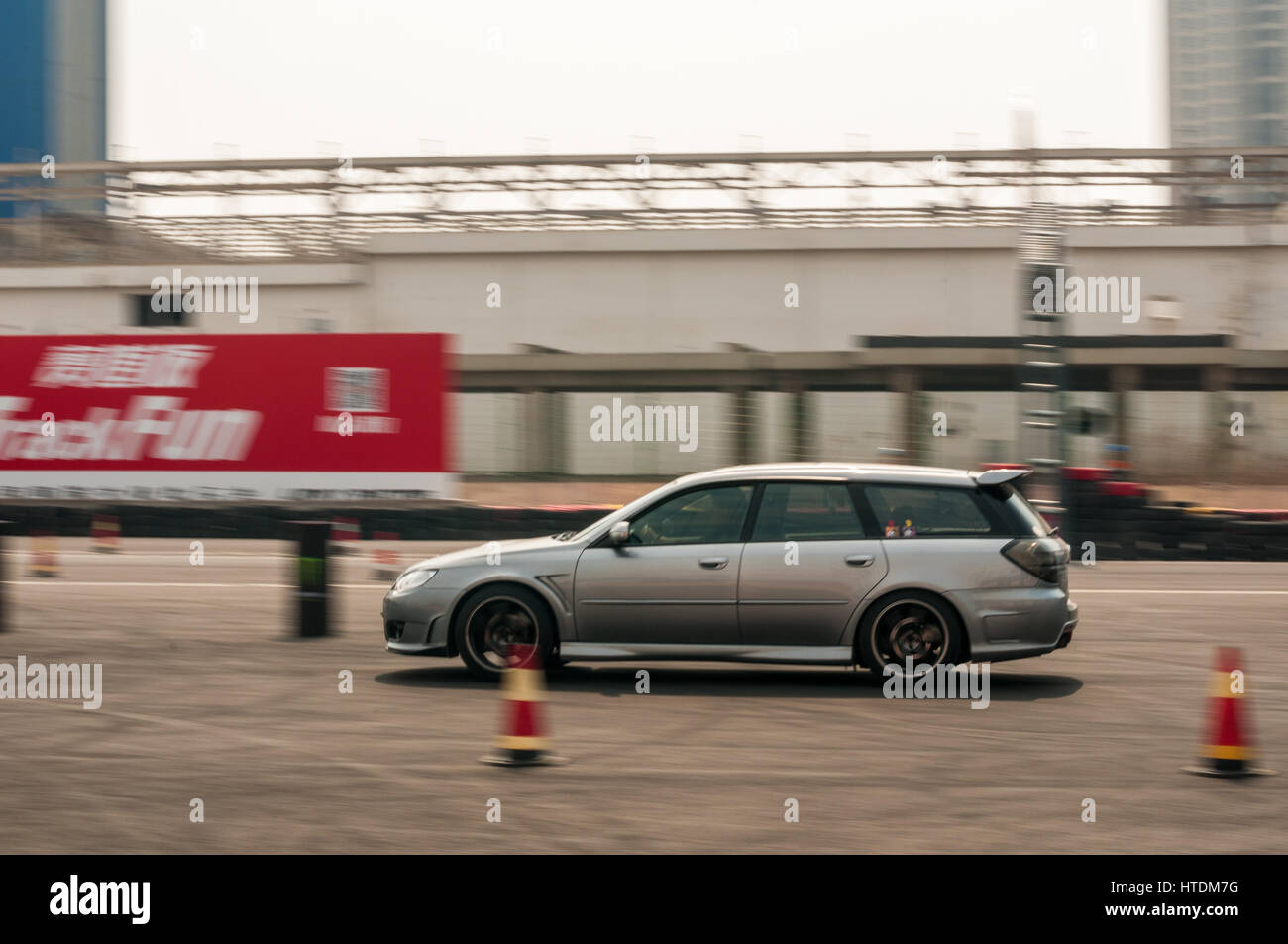 Shanghai, China. 11th March 2017. Drag racing event at Shanghai's old ...