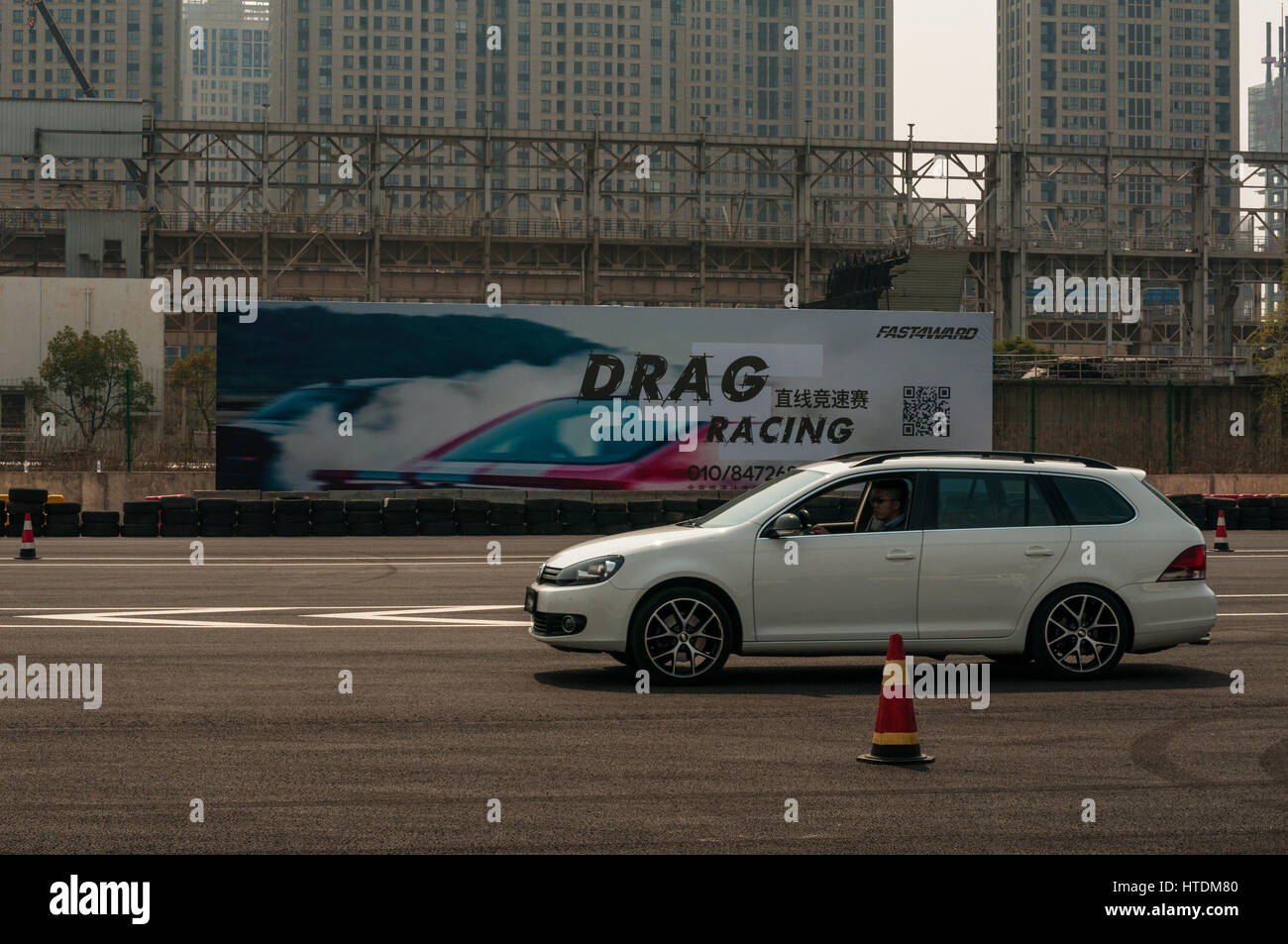 Shanghai, China. 11th March 2017. Drag racing event at Shanghai's old ...