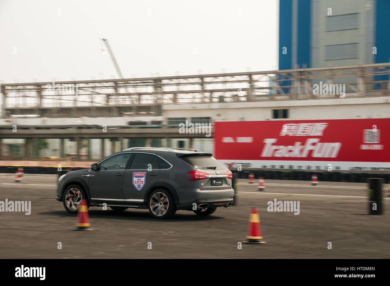 Shanghai, China. 11th March 2017. Drag racing event at Shanghai's old ...