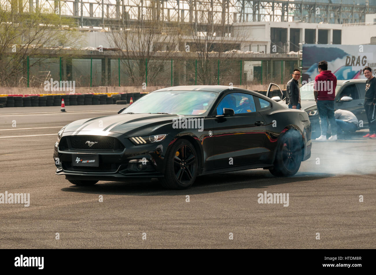 Shanghai, China. 11th March 2017. Drag racing event at Shanghai's old ...