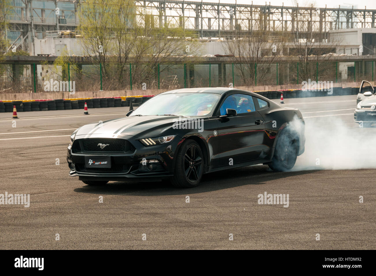 Shanghai, China. 11th March 2017. Drag racing event at Shanghai's old ...