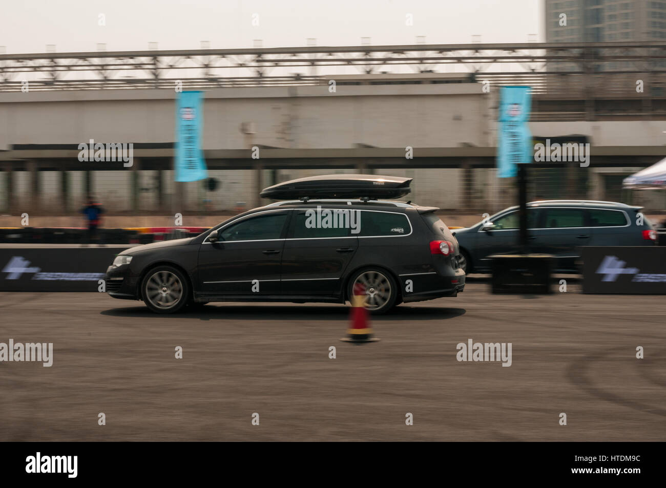 Shanghai, China. 11th March 2017. Drag racing event at Shanghai's old ...