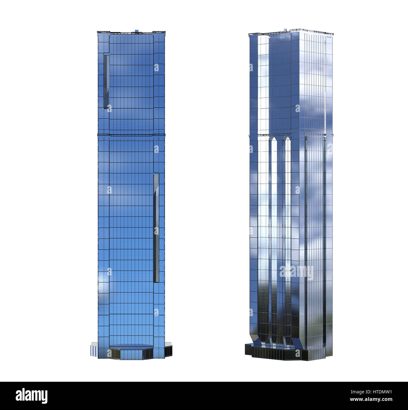 Modern building on blue Cut Out Stock Images & Pictures - Alamy