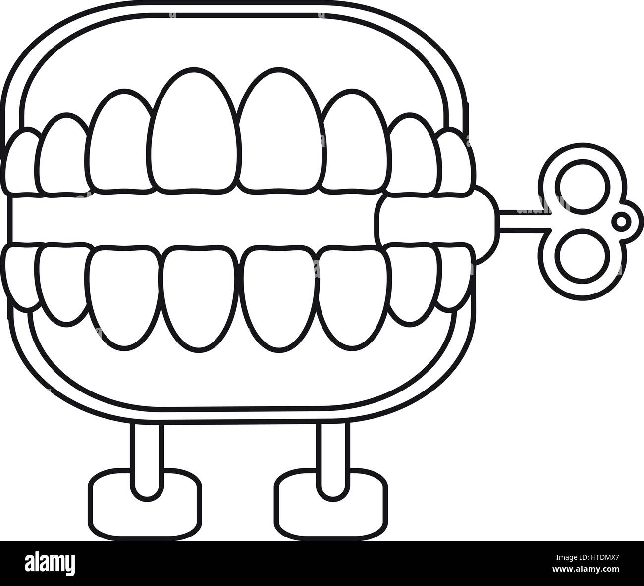 april fools day chattering teeth thin line Stock Vector Image & Art - Alamy