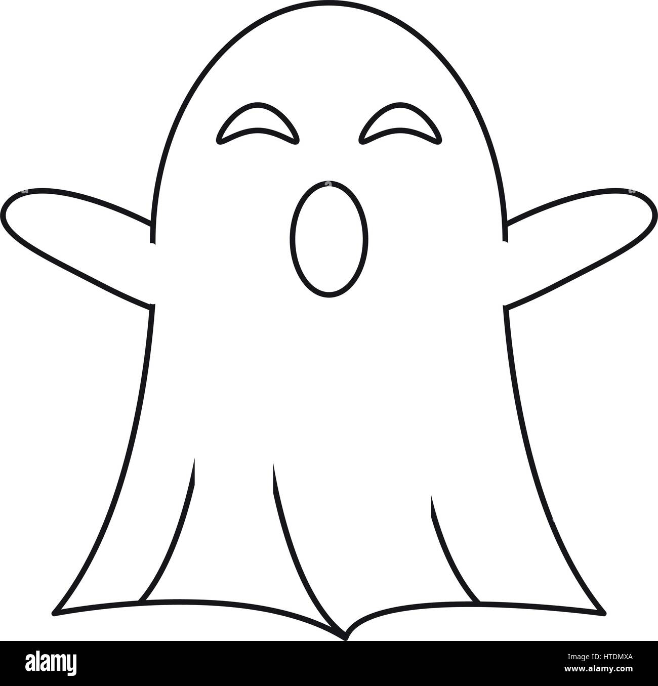 ghost april fools s day thin line Stock Vector Image & Art - Alamy