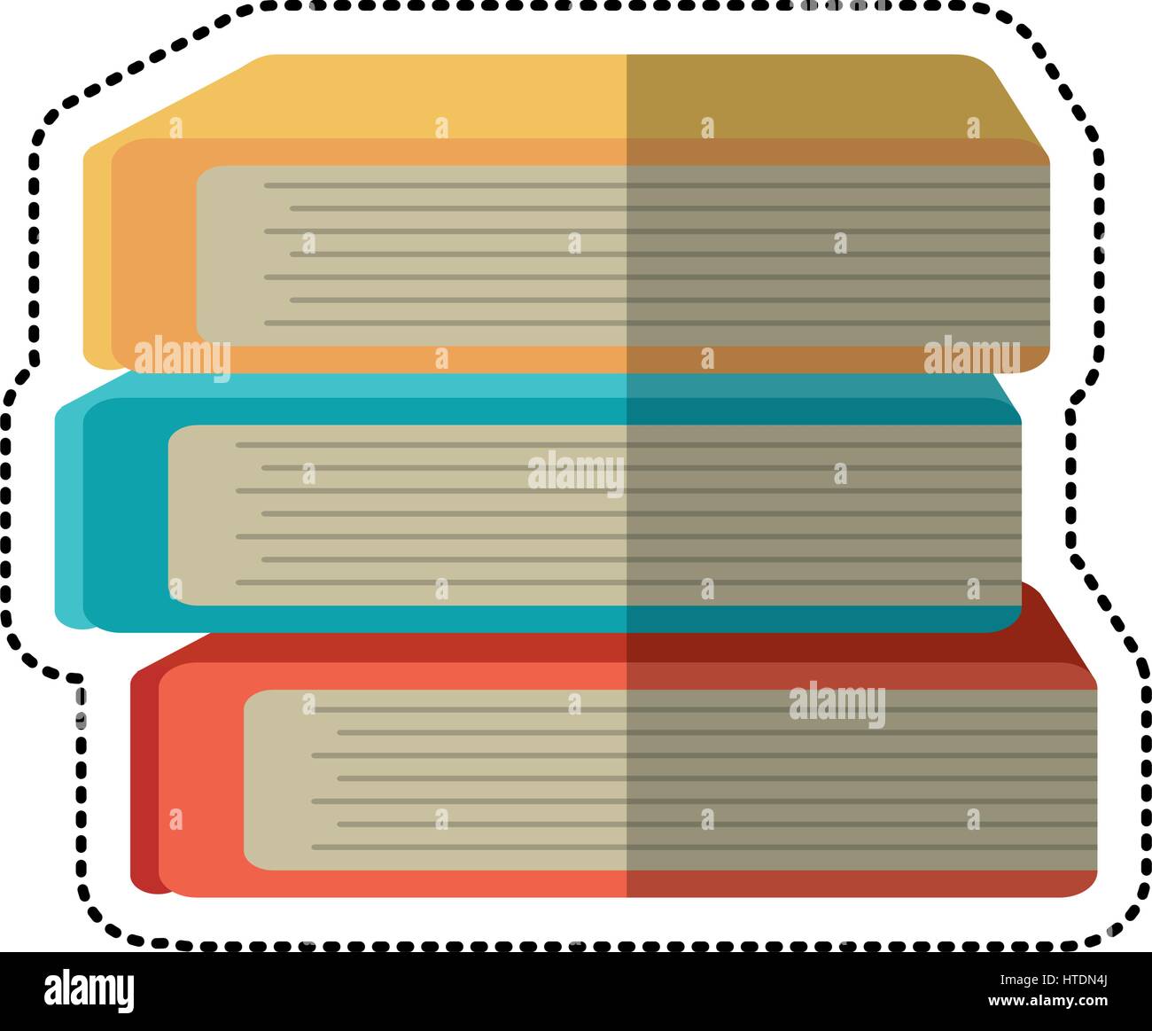 cartoon stack book school image Stock Vector Image & Art - Alamy