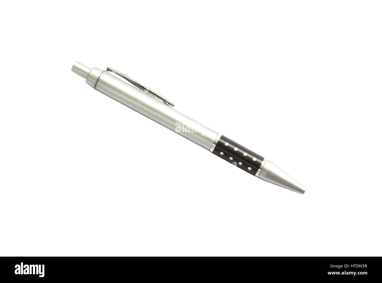 Metal pen isolated on white background Stock Photo - Alamy