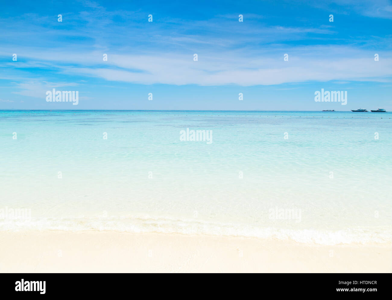 Empty sea and beach background with copy space Stock Photo - Alamy