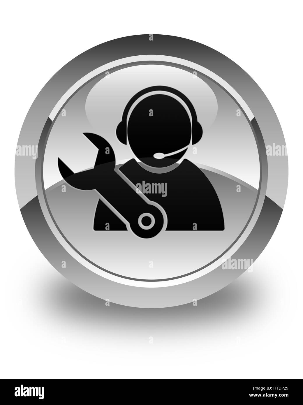 Customer Support Icon Black and White Stock Photos & Images - Alamy