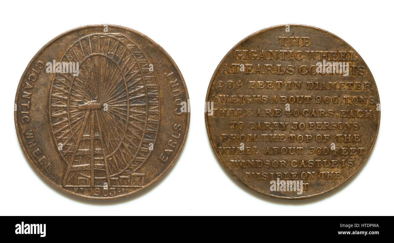 The Great Wheel Medallion 1902 Stock Photo - Alamy