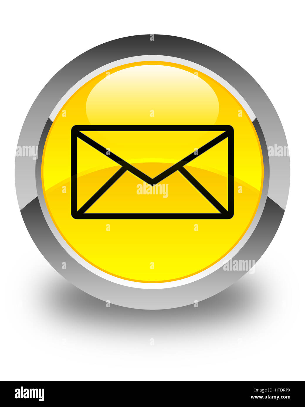 Email icon on glossy round hi-res stock photography and images - Alamy