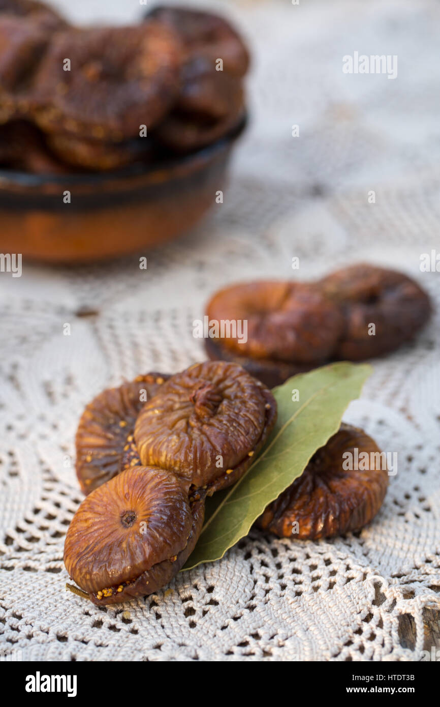Dried figs with almonds, a traditional pastry from Puglia, south of ...