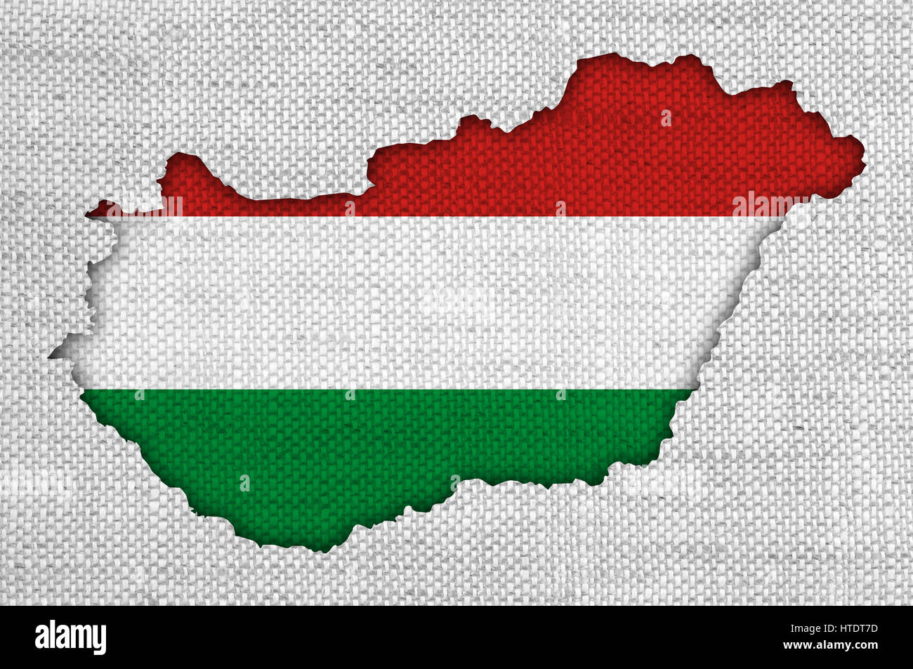 Textured map of Hungary in nice colors Stock Photo - Alamy