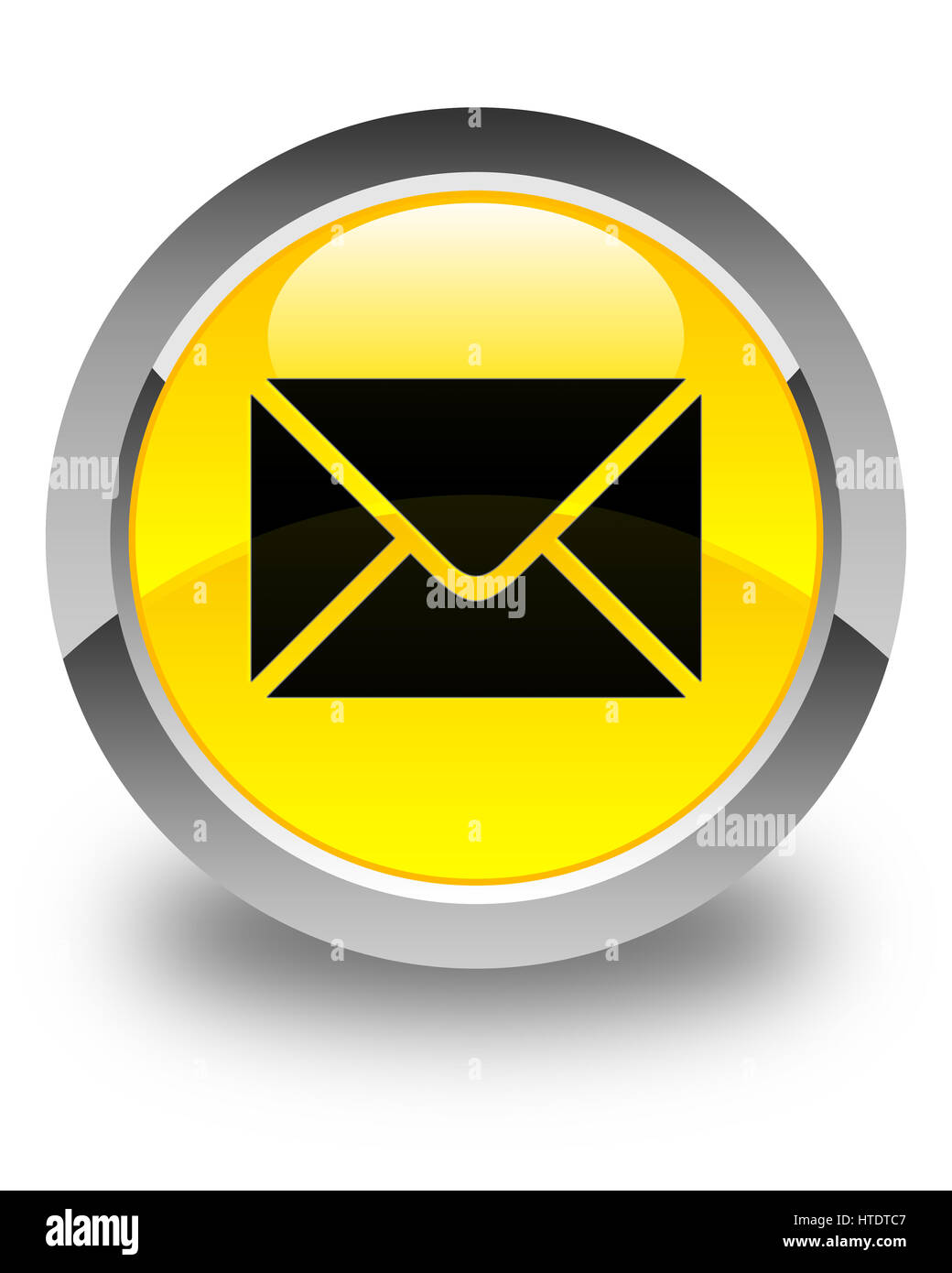 Email icon on glossy round hi-res stock photography and images - Alamy