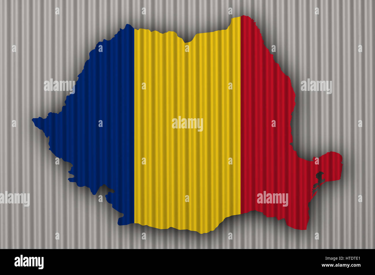 Textured map of Romania in nice colors Stock Photo - Alamy