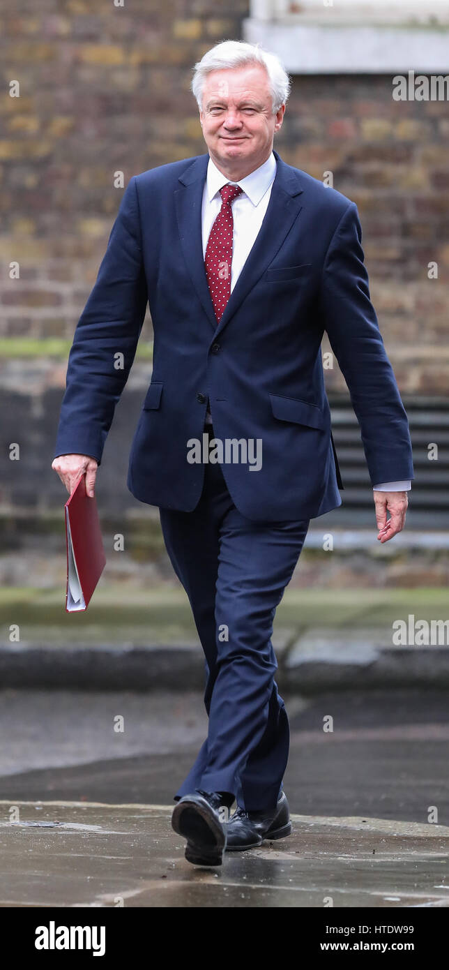 Ministers attend the weekly Cabinet meeting at 10 Downing Street Featuring: David Davis MP Where ...