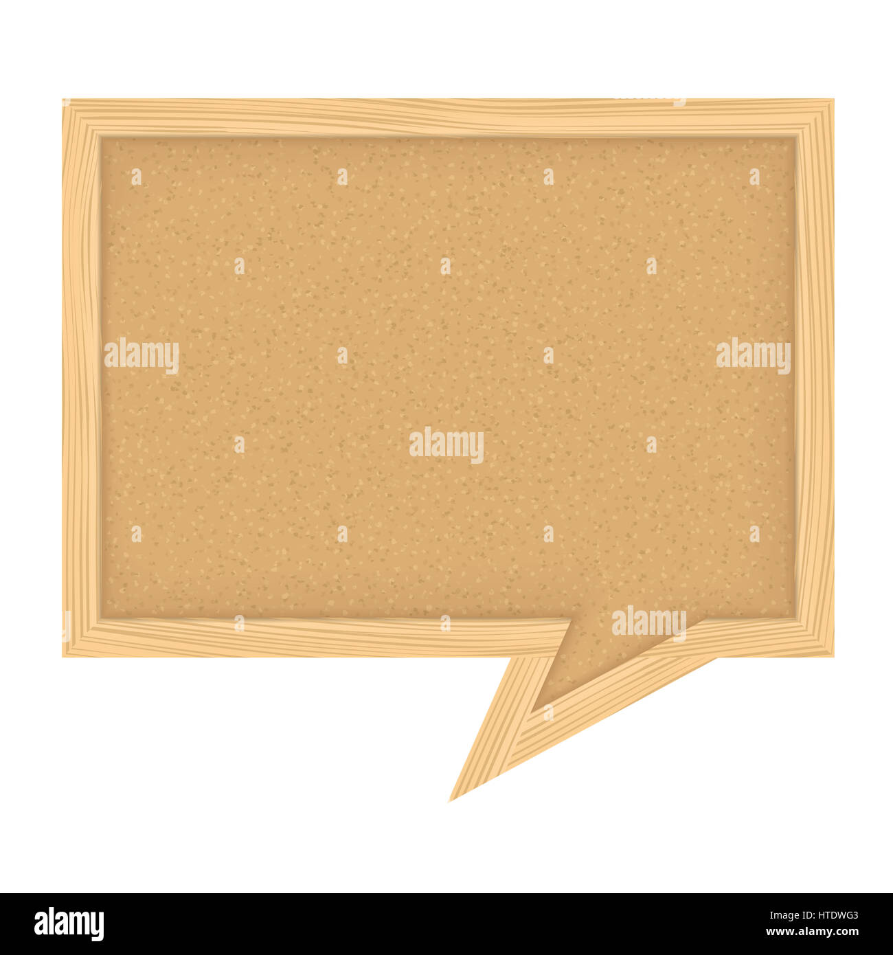 Bulletin board shaped as speech bubble, vector eps10 illustration Stock ...