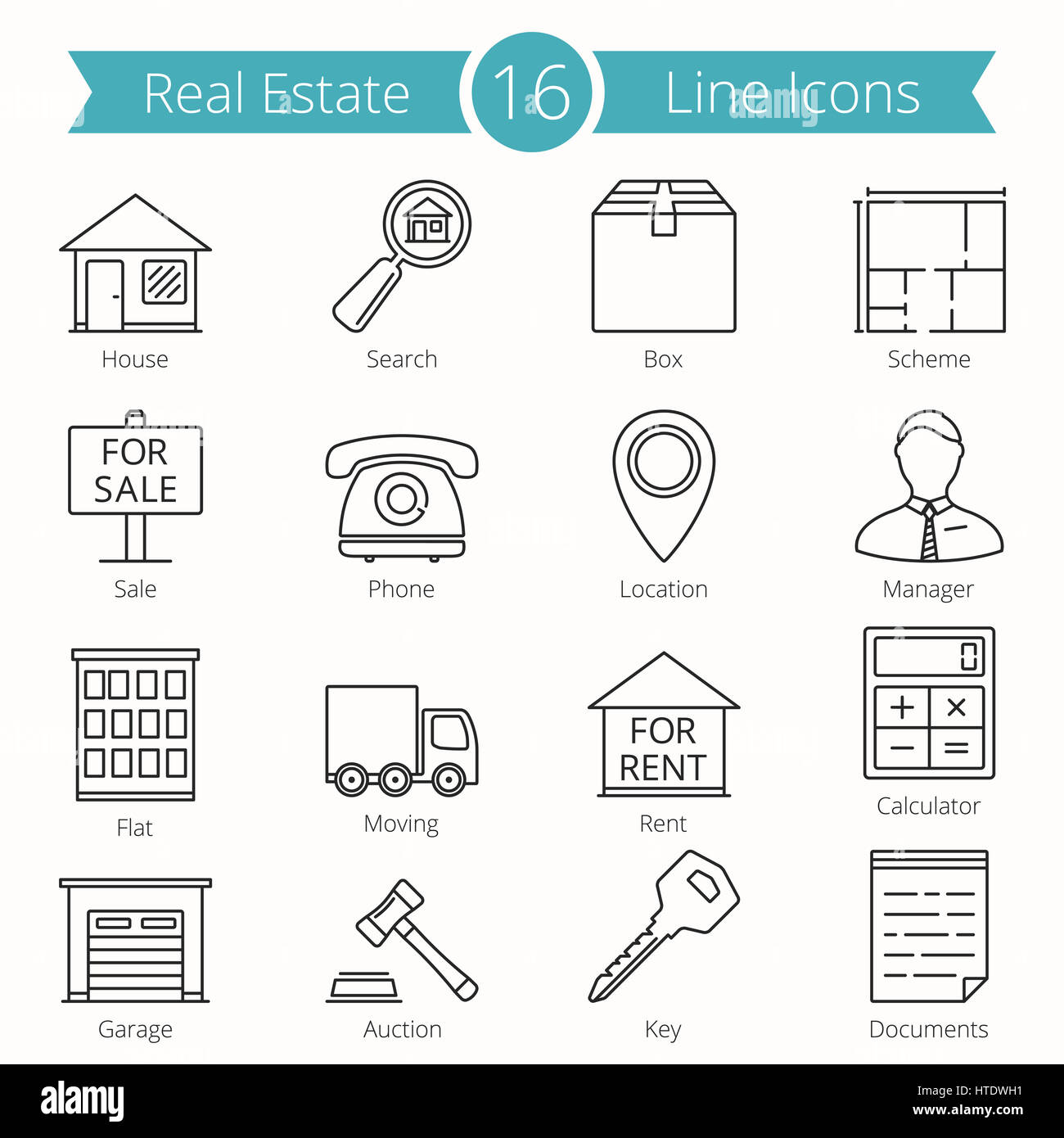 16 real estate line hi-res stock photography and images - Alamy