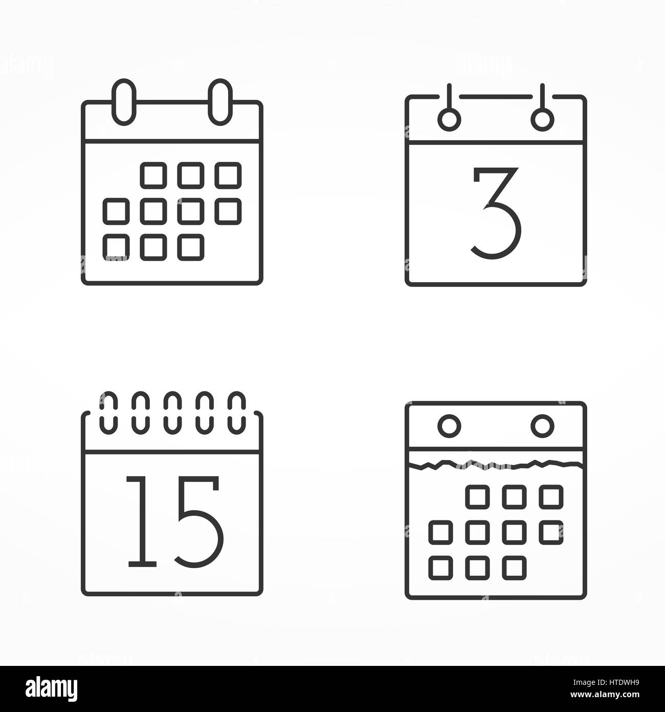 Wall calendar design template Black and White Stock Photos & Images - Alamy