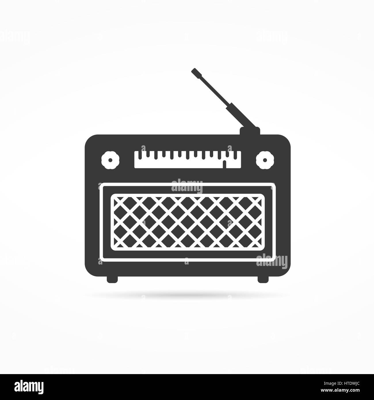 Retro radio icon Stock Photo - Alamy