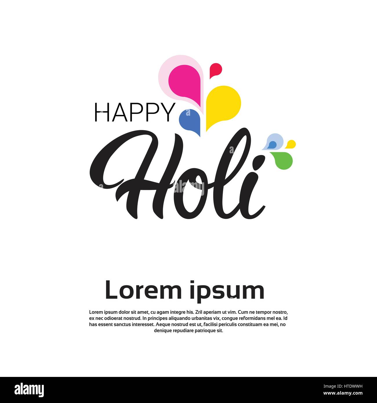 Indian festival holi color greeting Cut Out Stock Images & Pictures - Alamy