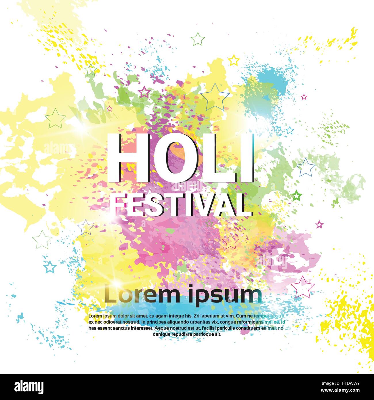 Happy Holi Religious India Holiday Traditional Celebration Greeting ...