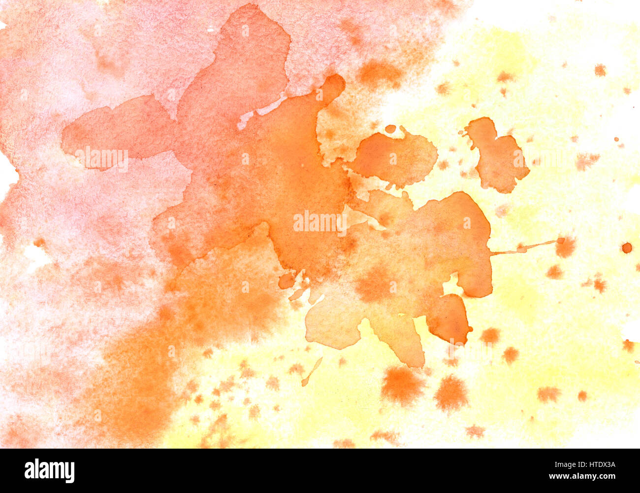 Orange watercolor border hi-res stock photography and images - Alamy
