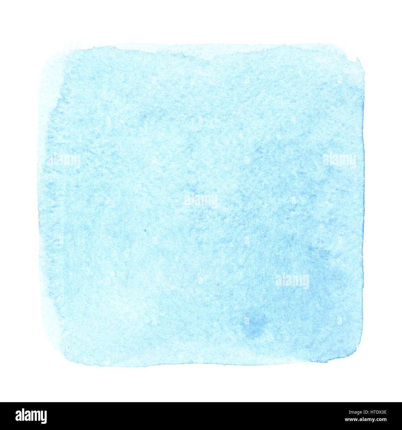 Cyan blue watercolor square. Abstract background with paper texture ...