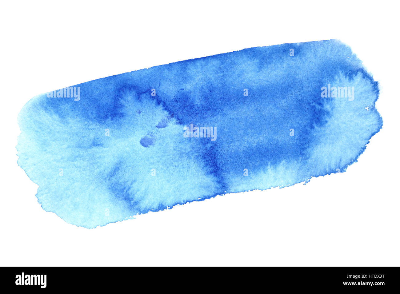 Blue watercolor wet brush stroke. Element for your design Stock Photo ...