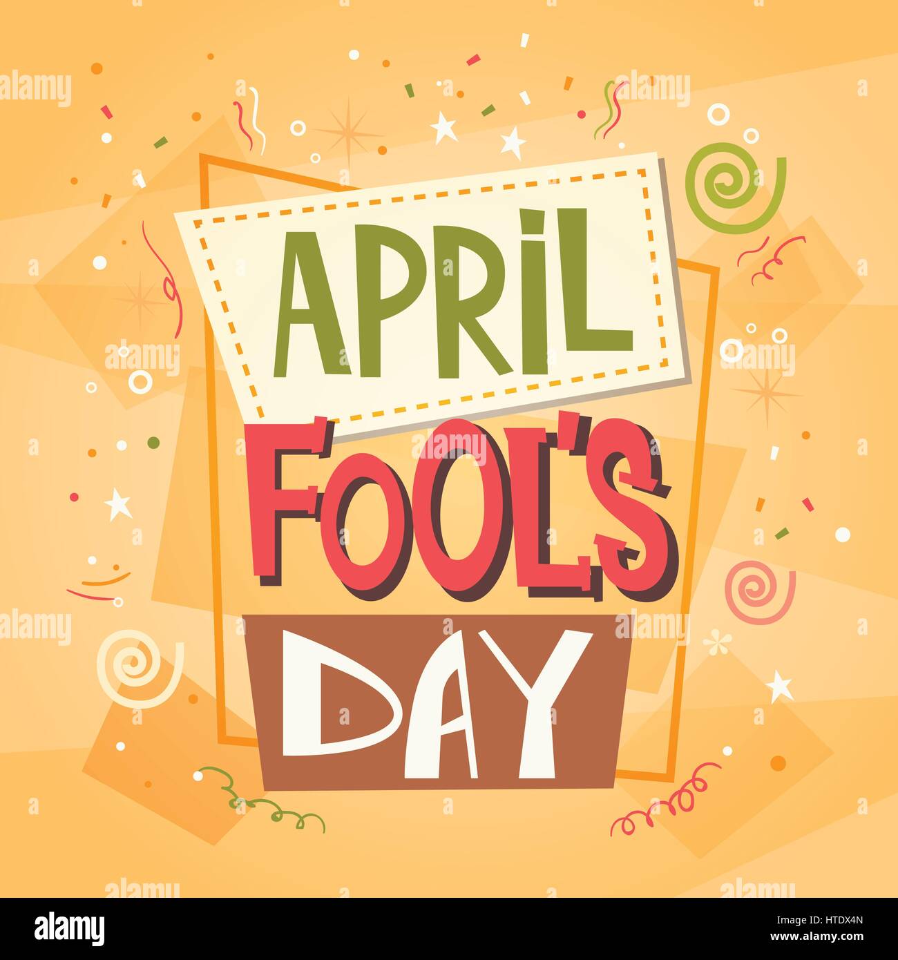 Fool Day April Holiday Greeting Card Banner Stock Vector Image & Art ...