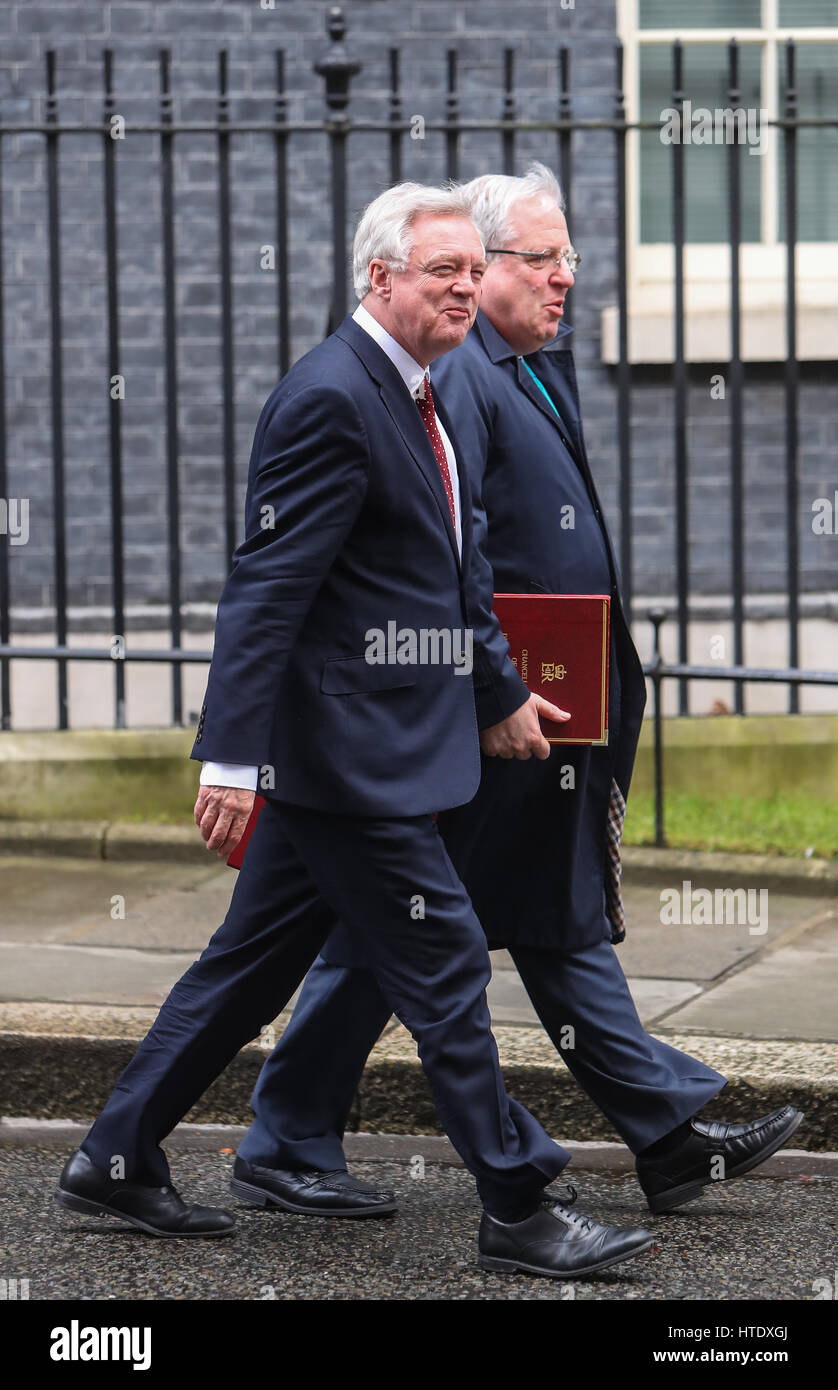 Ministers attend the weekly Cabinet meeting at 10 Downing Street Featuring: David Davis, Patrick ...