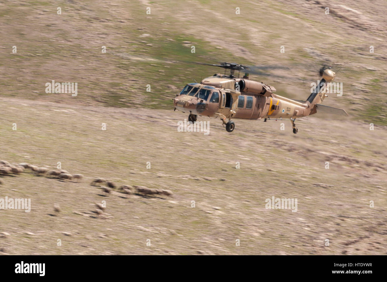 Judean Desert, Israel. an Israeli Air Force UH-60 "Black Hawk ...