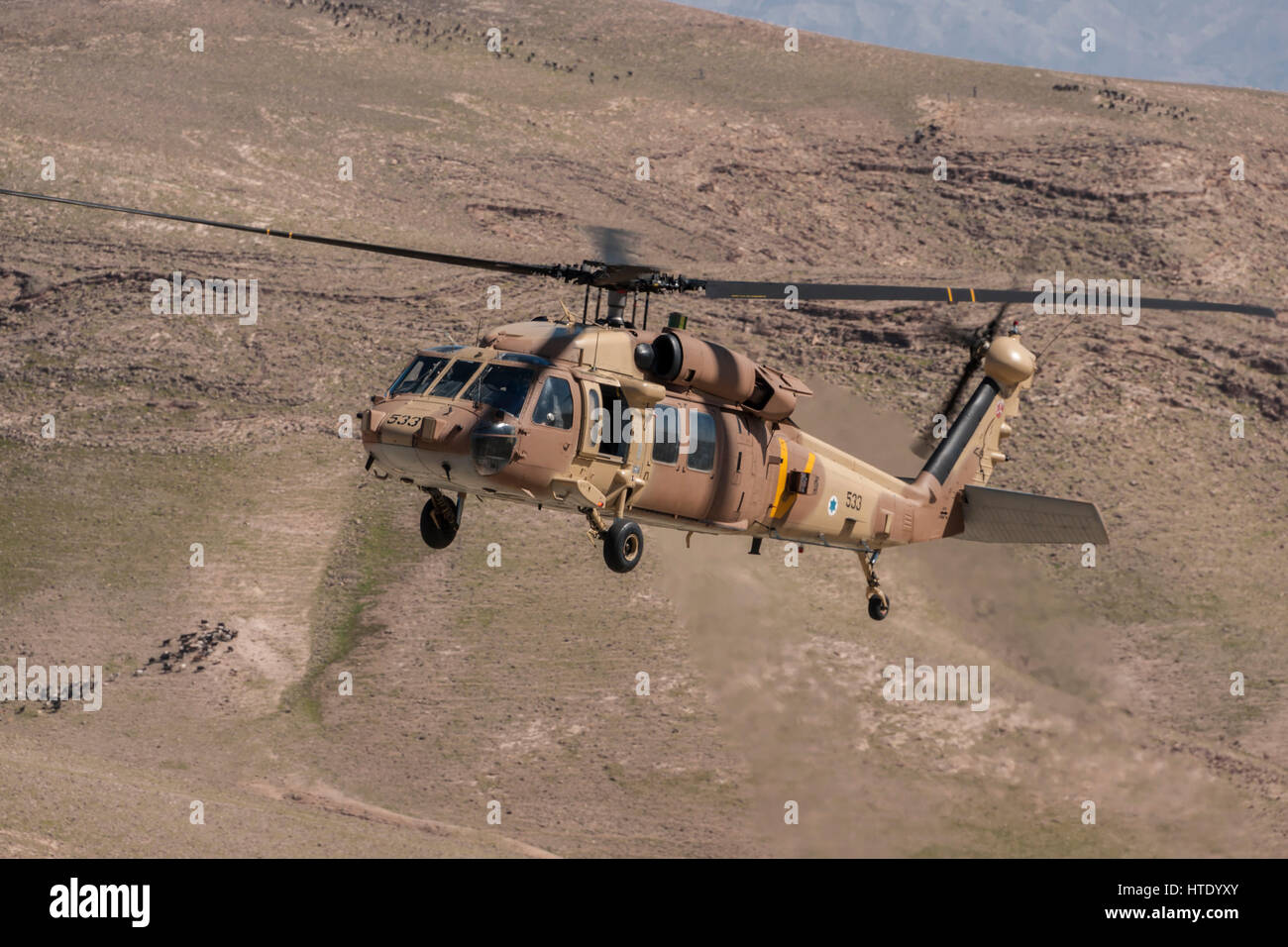 Judean Desert, Israel. an Israeli Air Force UH-60 "Black Hawk ...