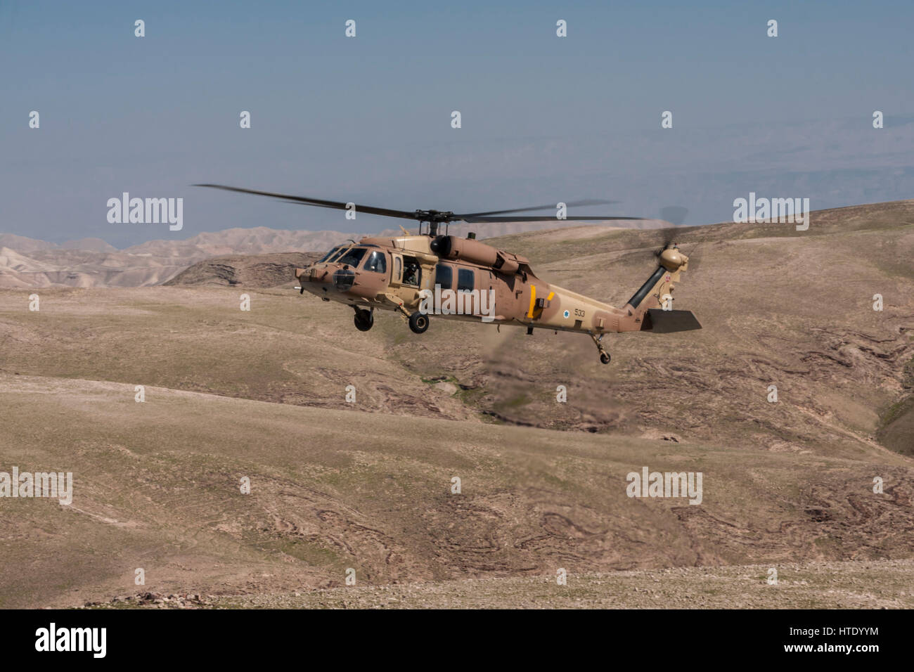 Judean Desert, Israel. an Israeli Air Force UH-60 "Black Hawk ...
