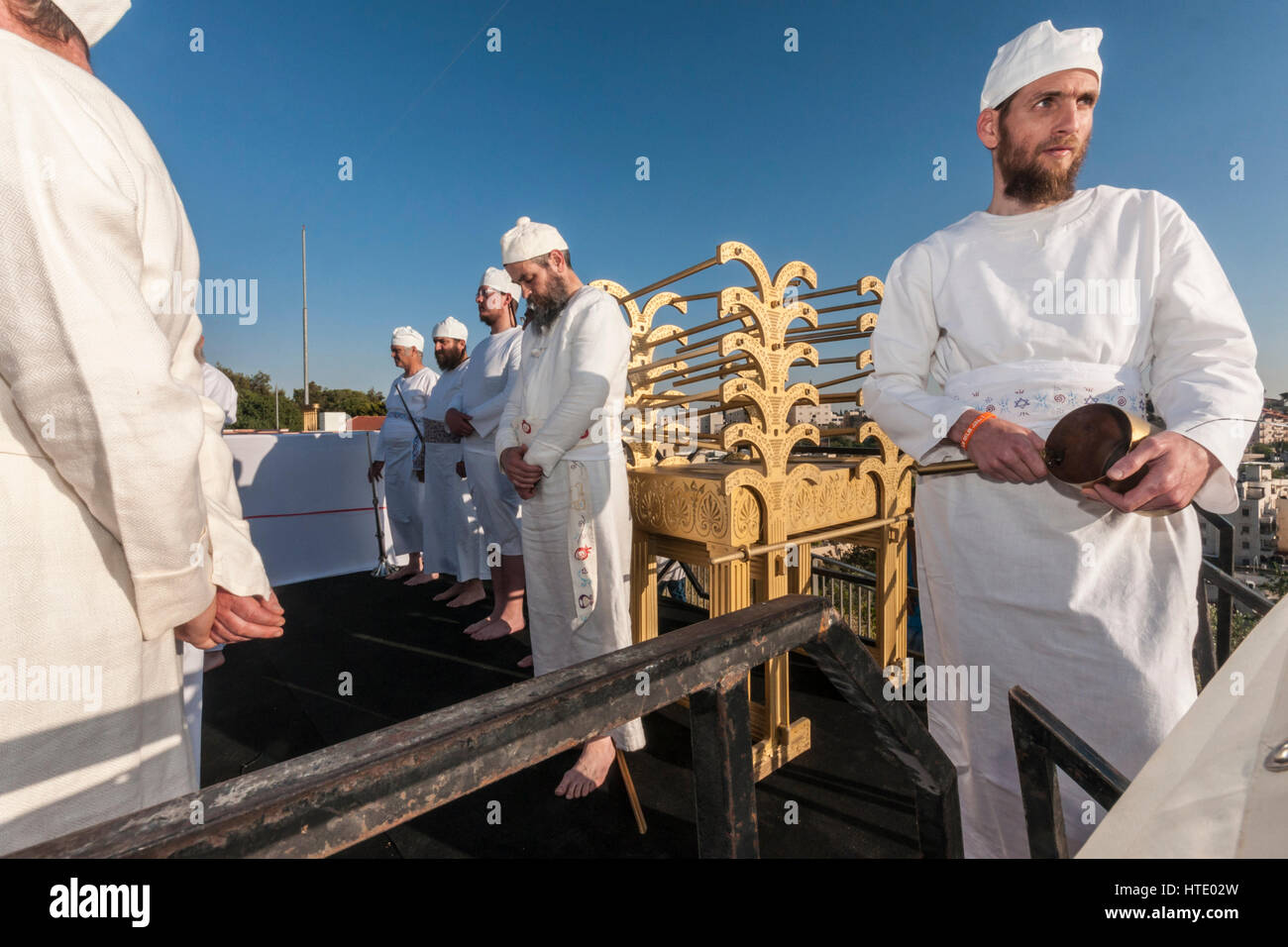 Jerusalem, Israel. A group of Cohanim (Members of Levi Tribe) and ...