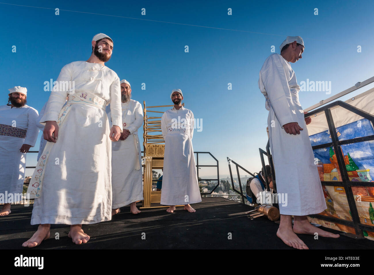 Jerusalem, Israel. A group of Cohanim (Members of Levi Tribe) and ...
