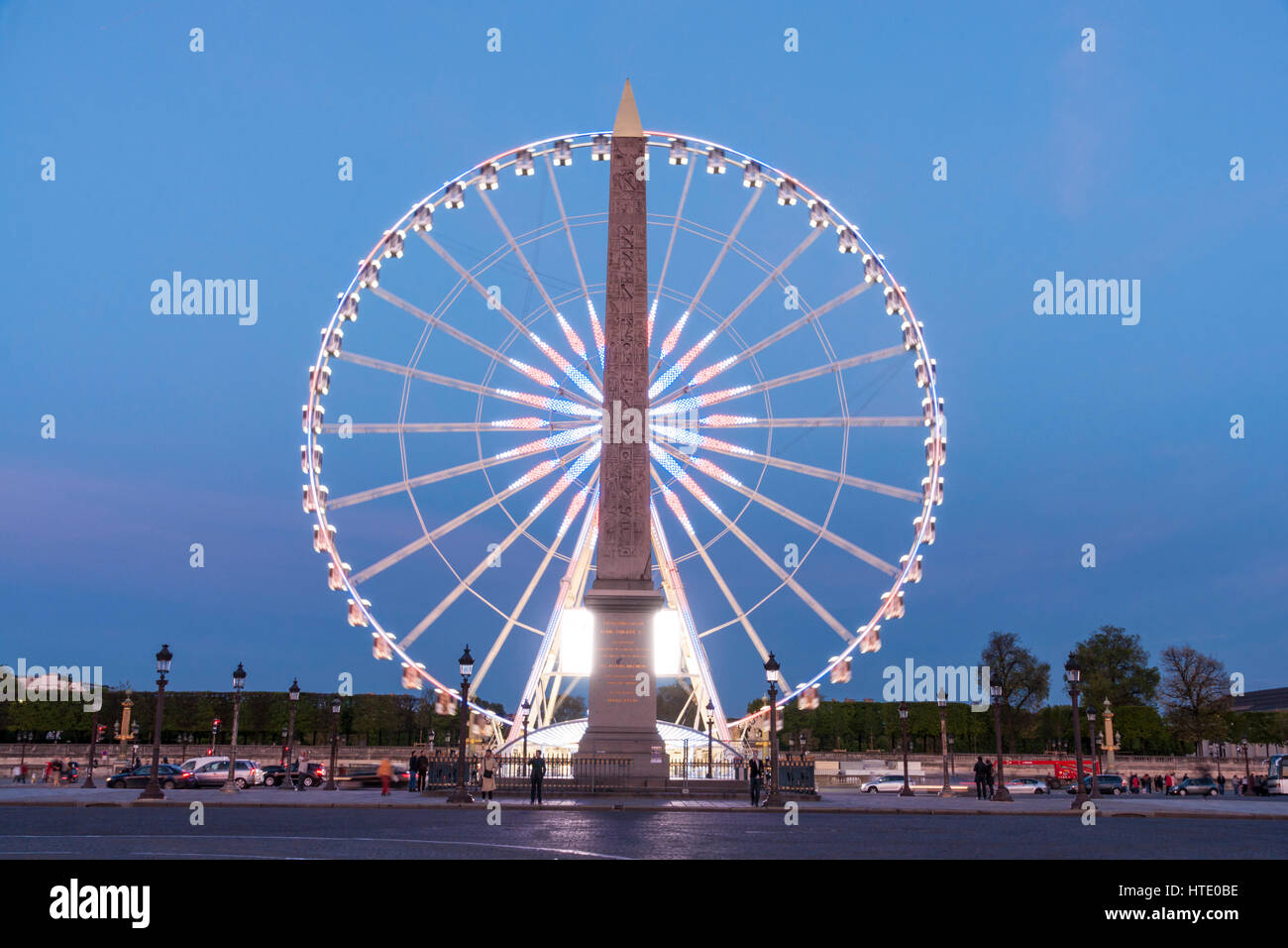 Paris, France. A Ferris Wheel at the Place de la Concorde, near the ...