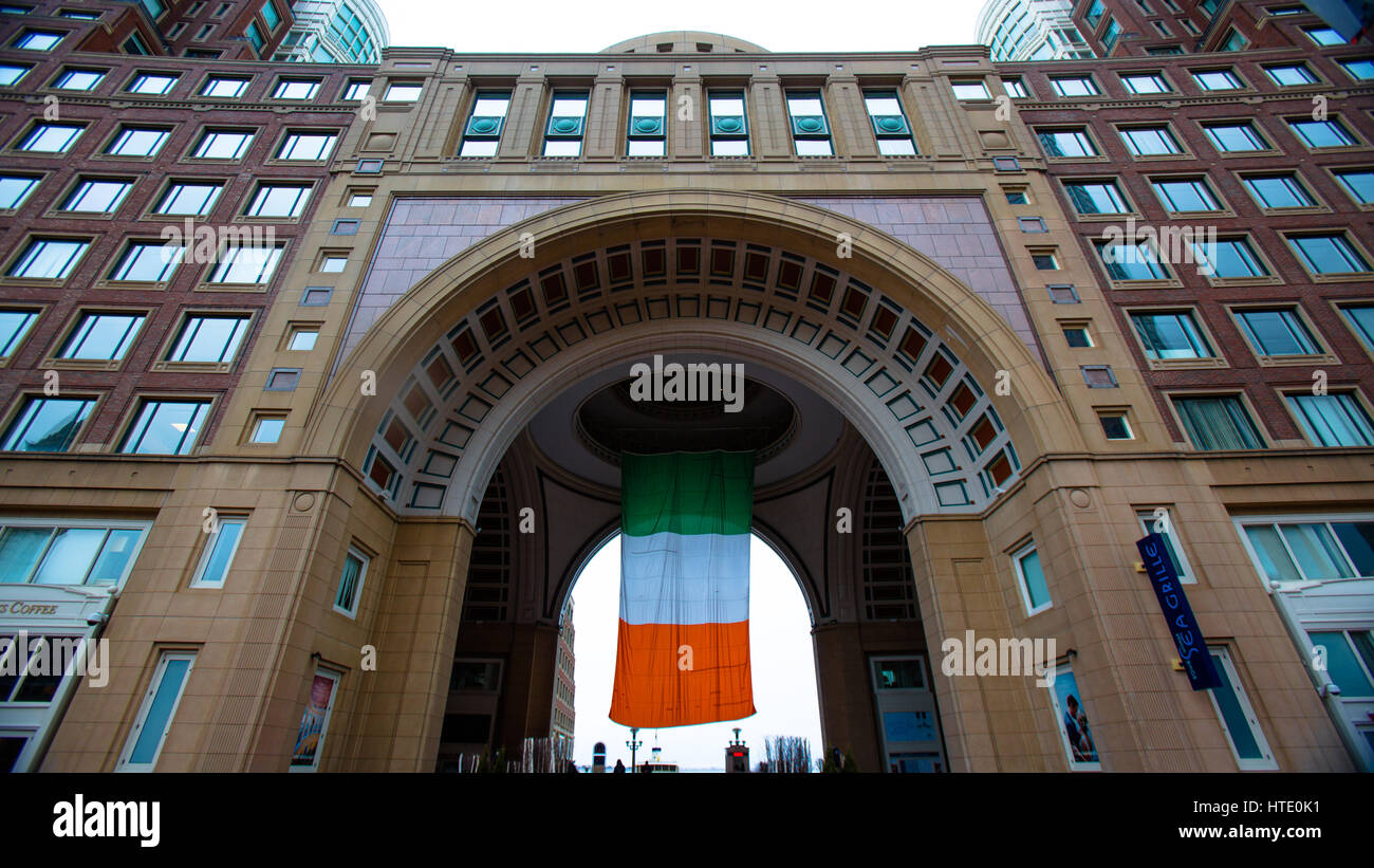 Irish Flag in The Luxury Boston Harbour Hotel, Boston Stock Photo - Alamy
