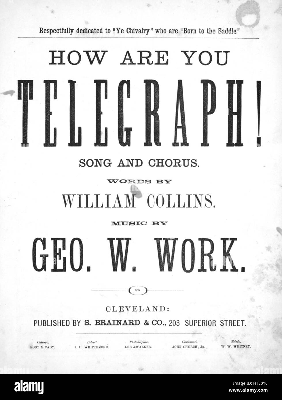 Sheet music cover image of the song 'How Are You Telegraph! Song and ...