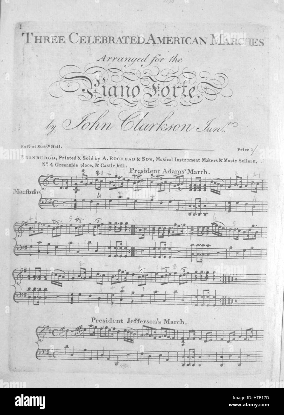 Sheet music cover image of the song 'Three Celebrated American Marches ...