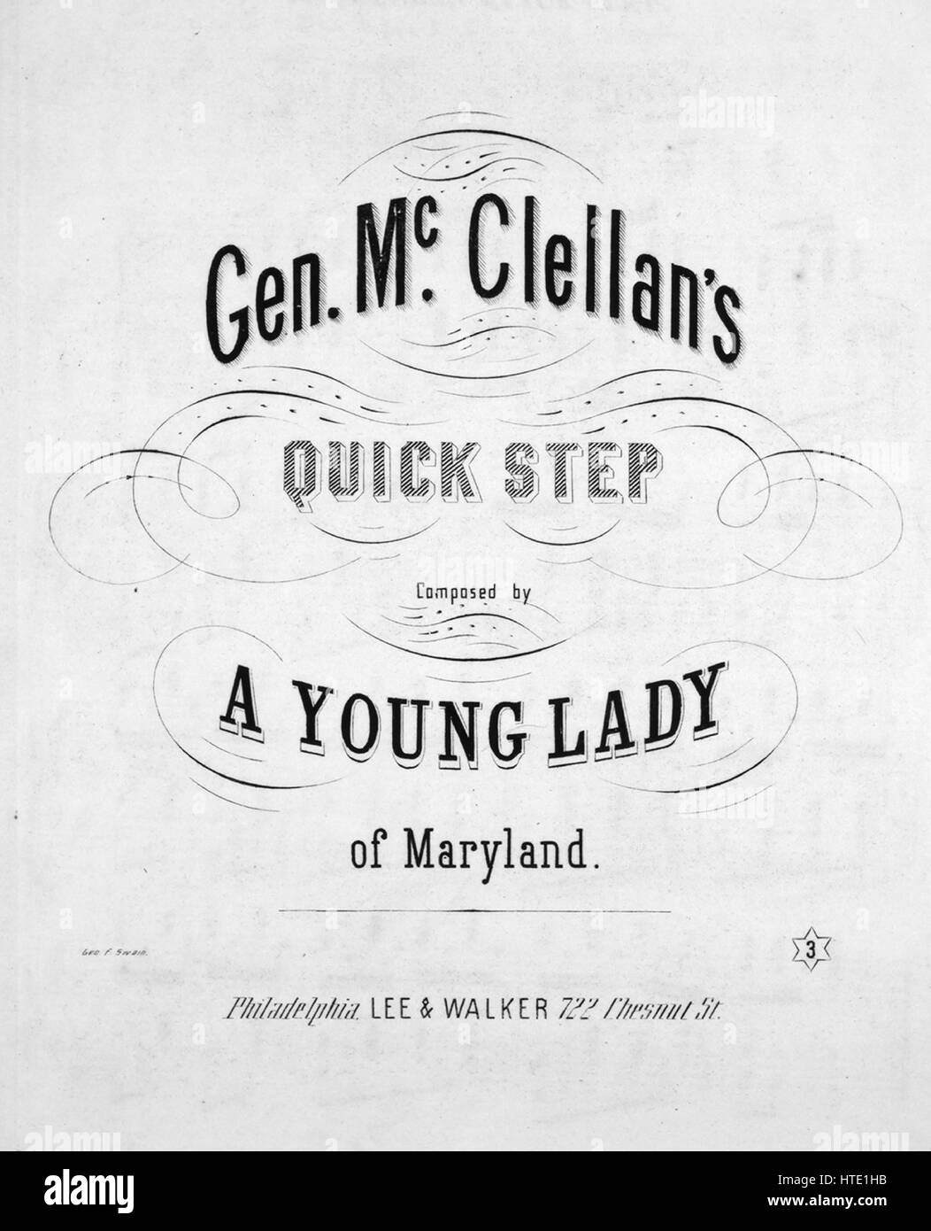 Sheet music cover image of the song 'McClellan Quick Step', with ...