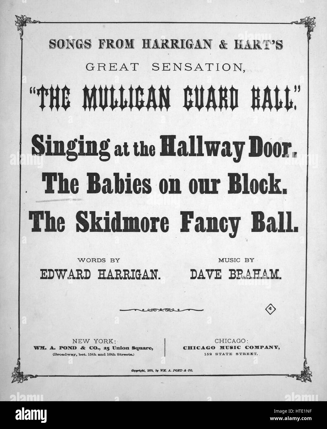 Sheet music cover image of the song 'Songs From Harrigan and Hart's ...