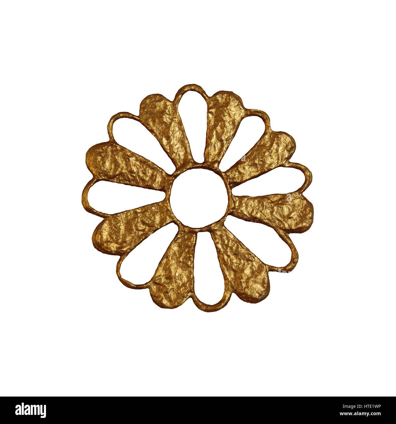 Golden flower pattern on Cut Out Stock Images & Pictures - Alamy