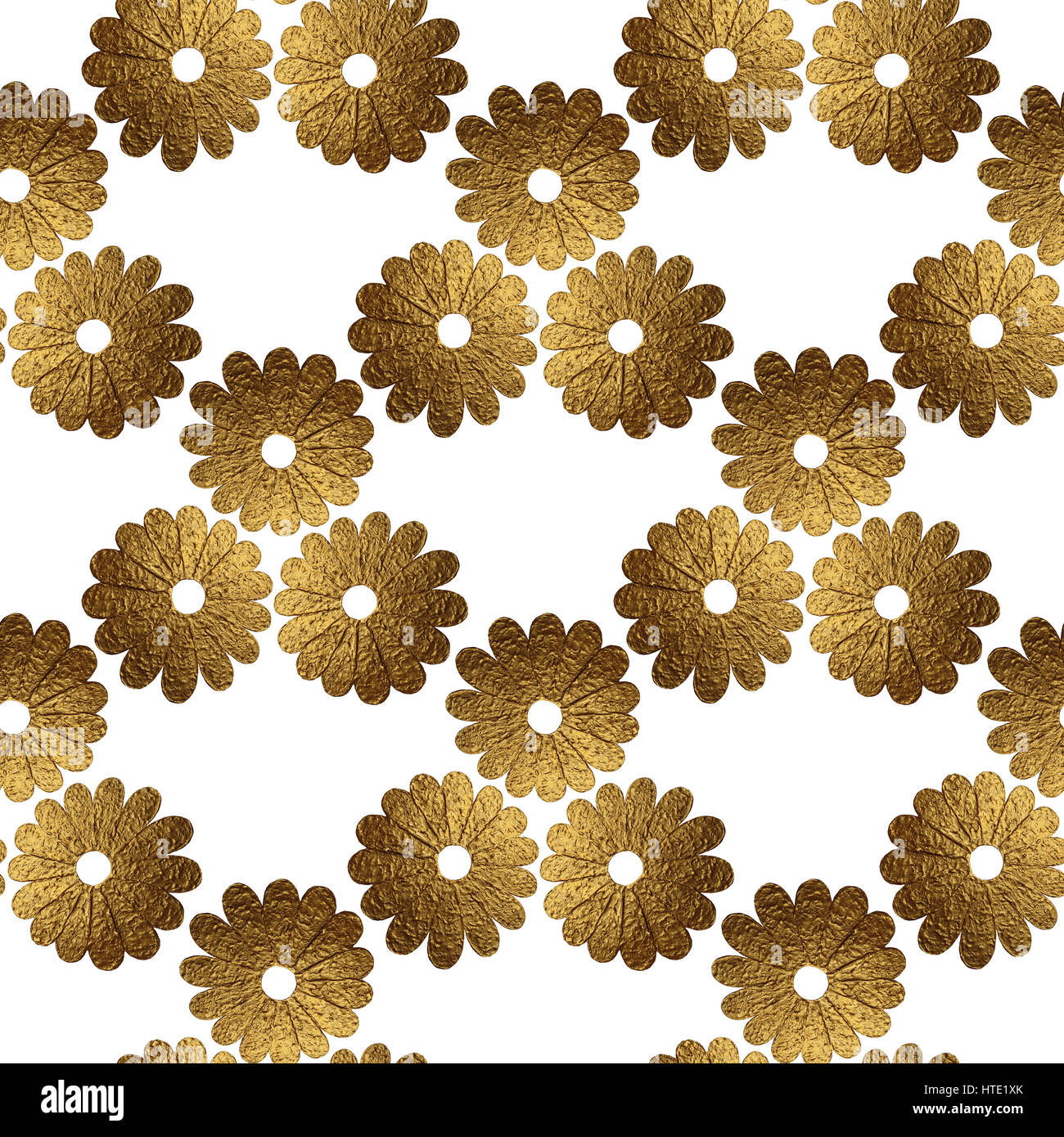 Gold abstract flowers pattern. Hand painted floral background. Nature ...