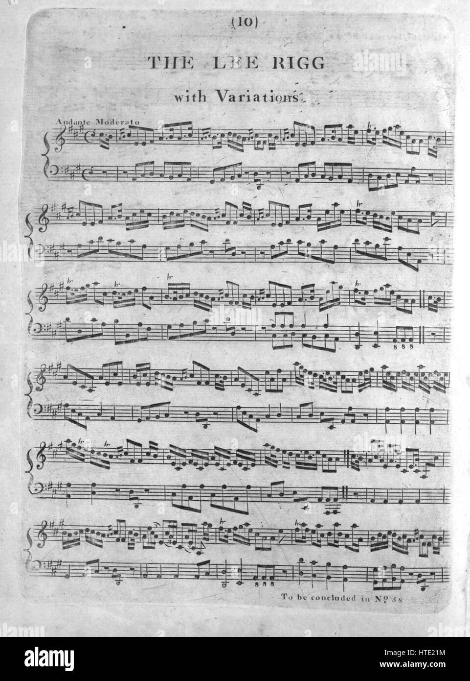 Sheet music cover image of the song 'The Lee Rigg with Variations ...