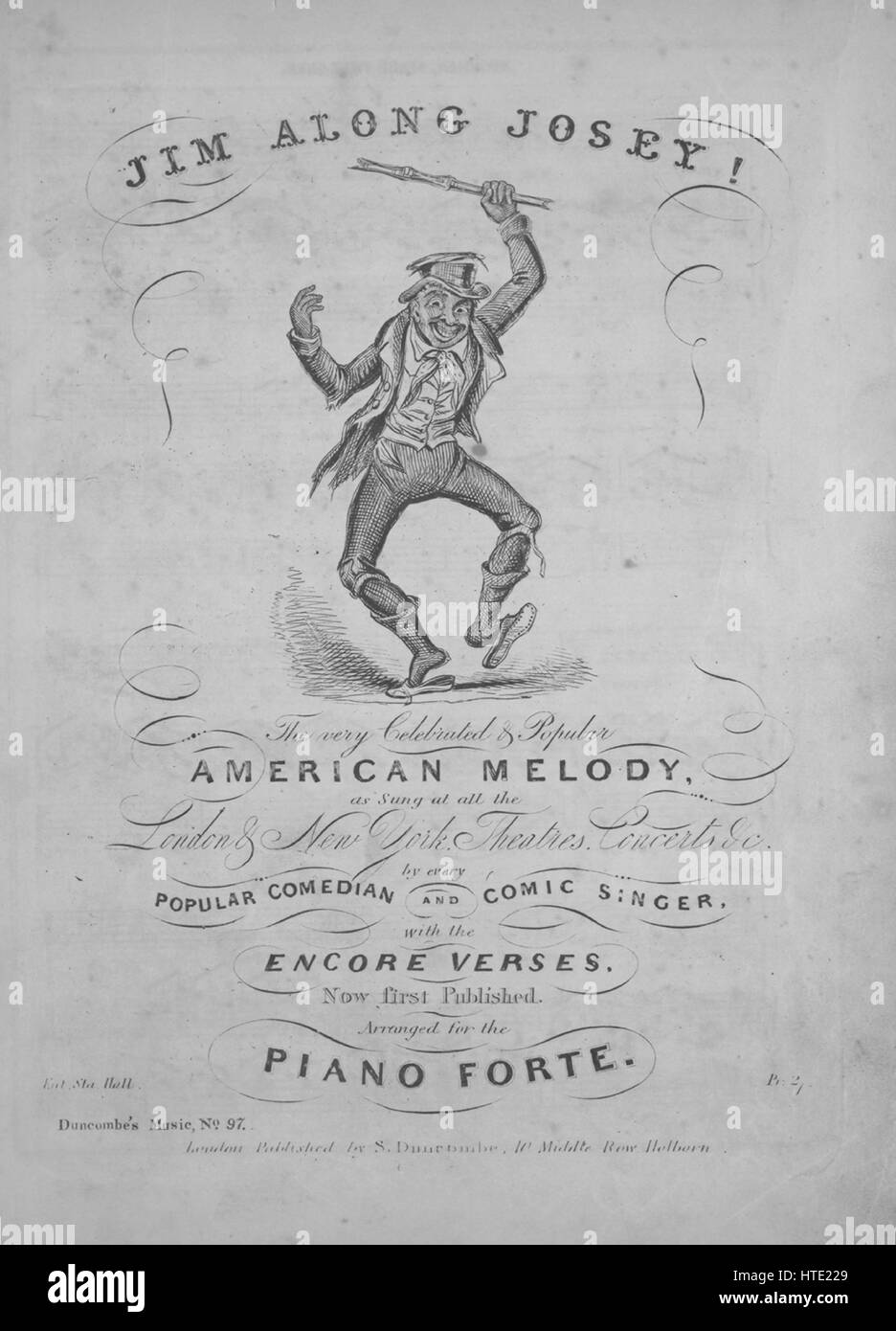 Sheet music cover image of the song 'Jim Along Josey! The Very ...