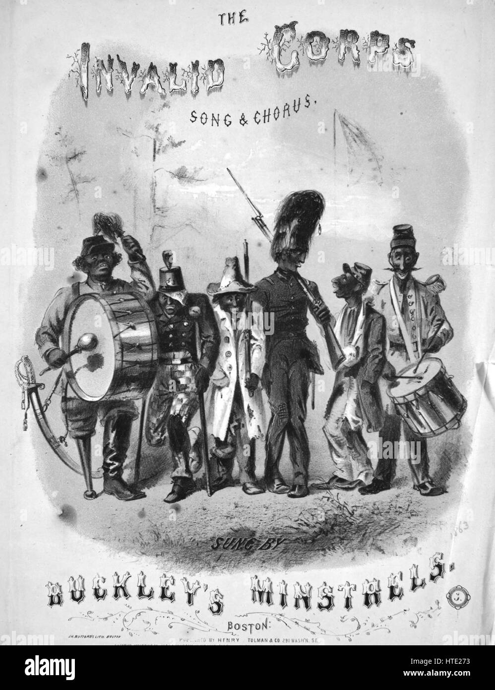 Sheet music cover image of the song 'The Invalid Corps Song and Chorus ...